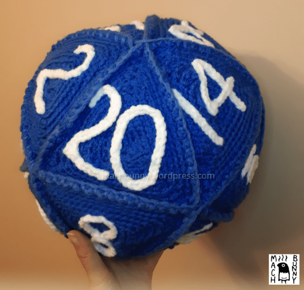 Original Amigurumi: Large Crocheted D20 | Machbunny Projects